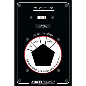 Paneltronics Standard Panel - DC Battery Selector w/50Amp Main