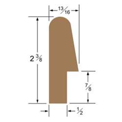 Whitecap Teak Bunk Rail Molding - 5'