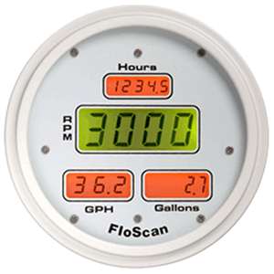 FloScan 9200-20B-1 Fuel Meter - I/B, O/B & I/O - 350HP Max - White